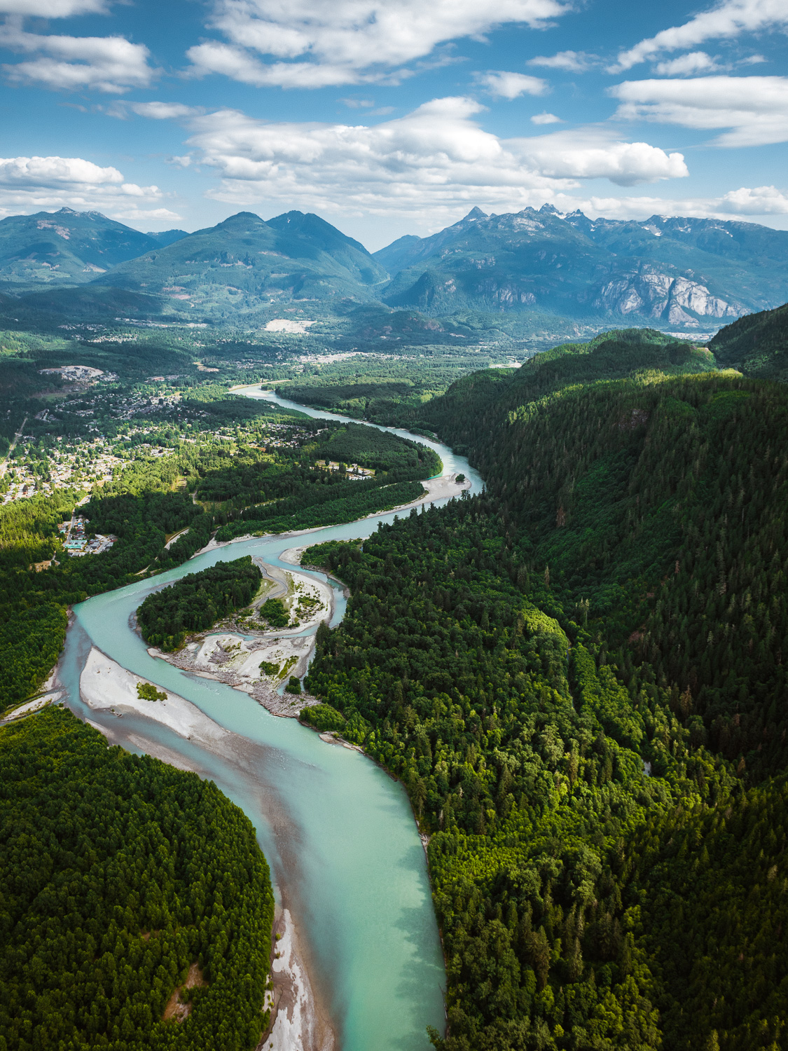 Squamish River Aerial | Alex Mey Photography